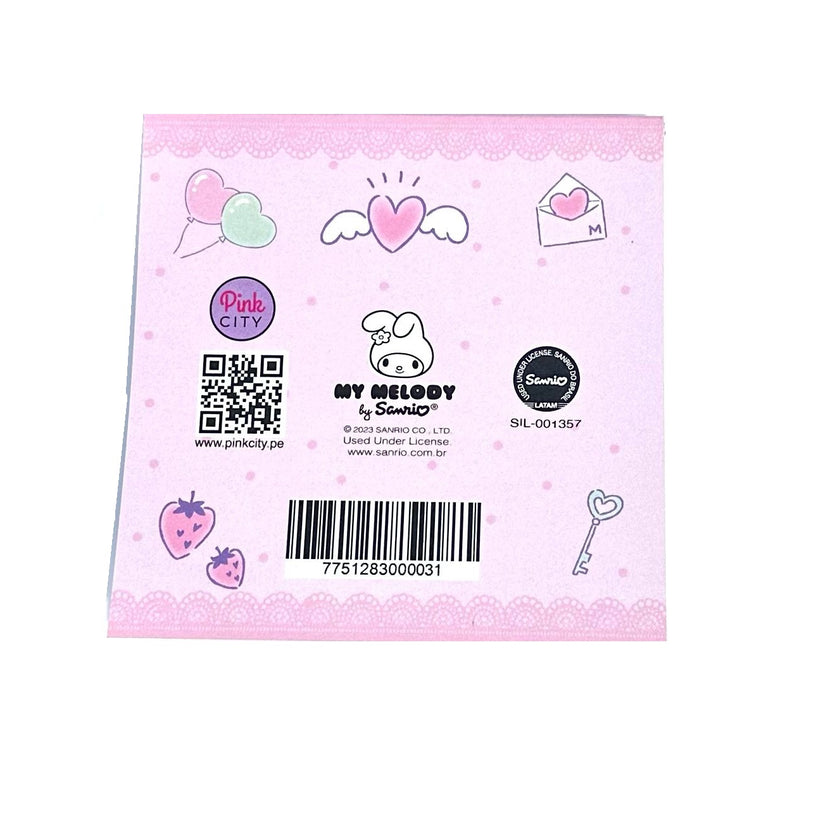 SANRIO BLOCK DE NOTAS 70H CUTE MY MELODY - ROSADO – Pink City